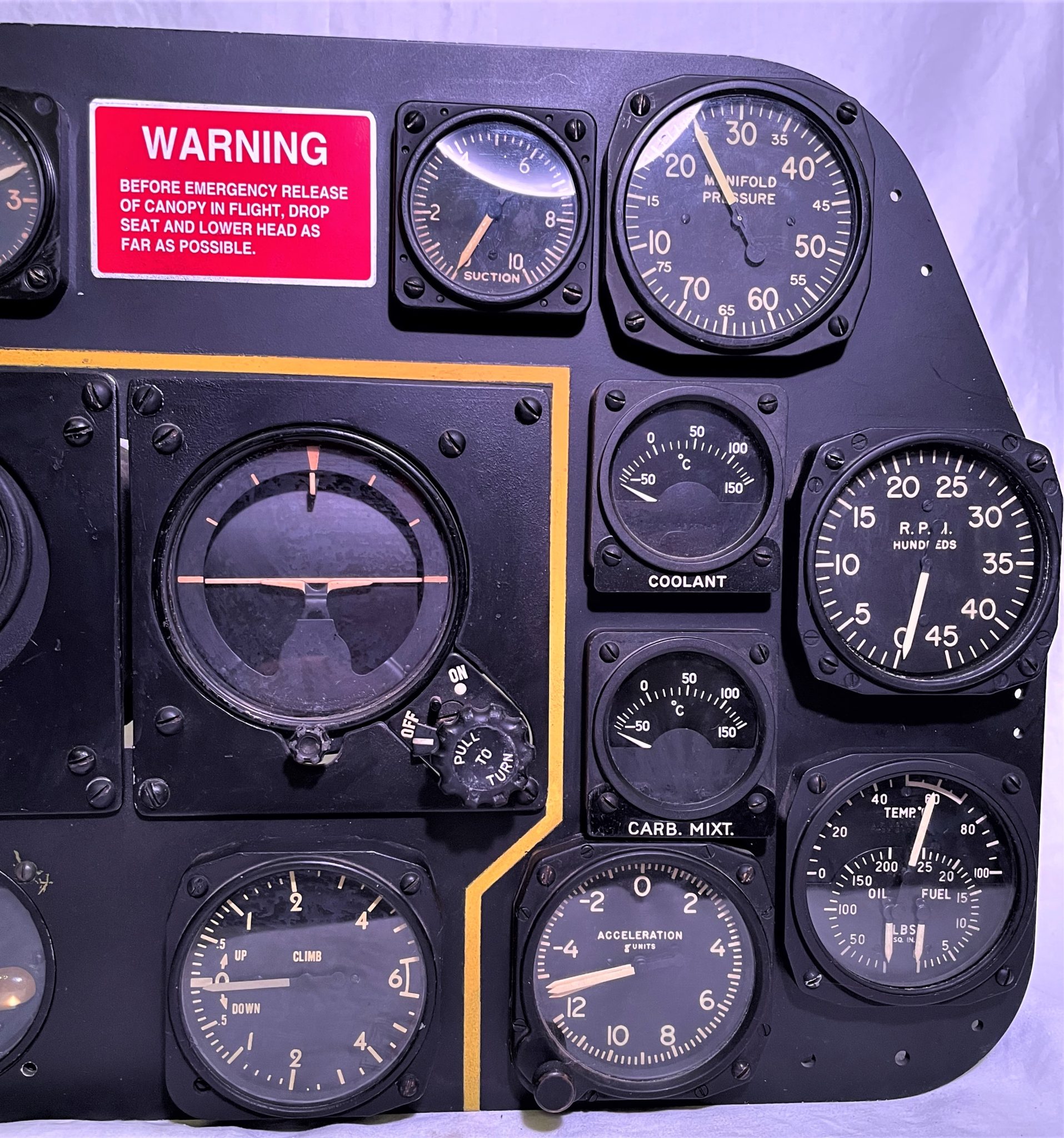 WWII Reproduction P 51 Instrument Panel – Westwall Militaria