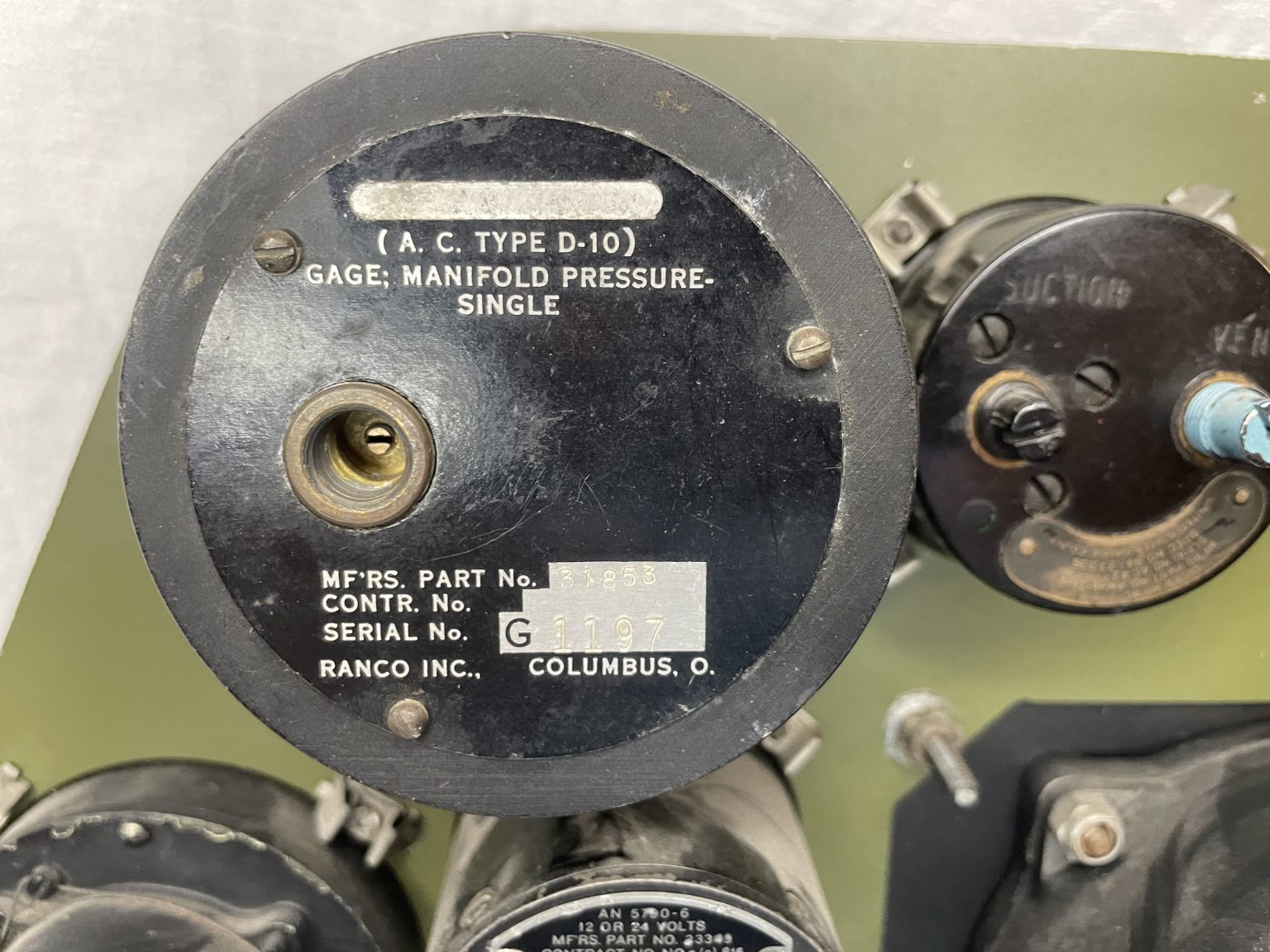 WWII Reproduction P 51 Instrument Panel – Westwall Militaria