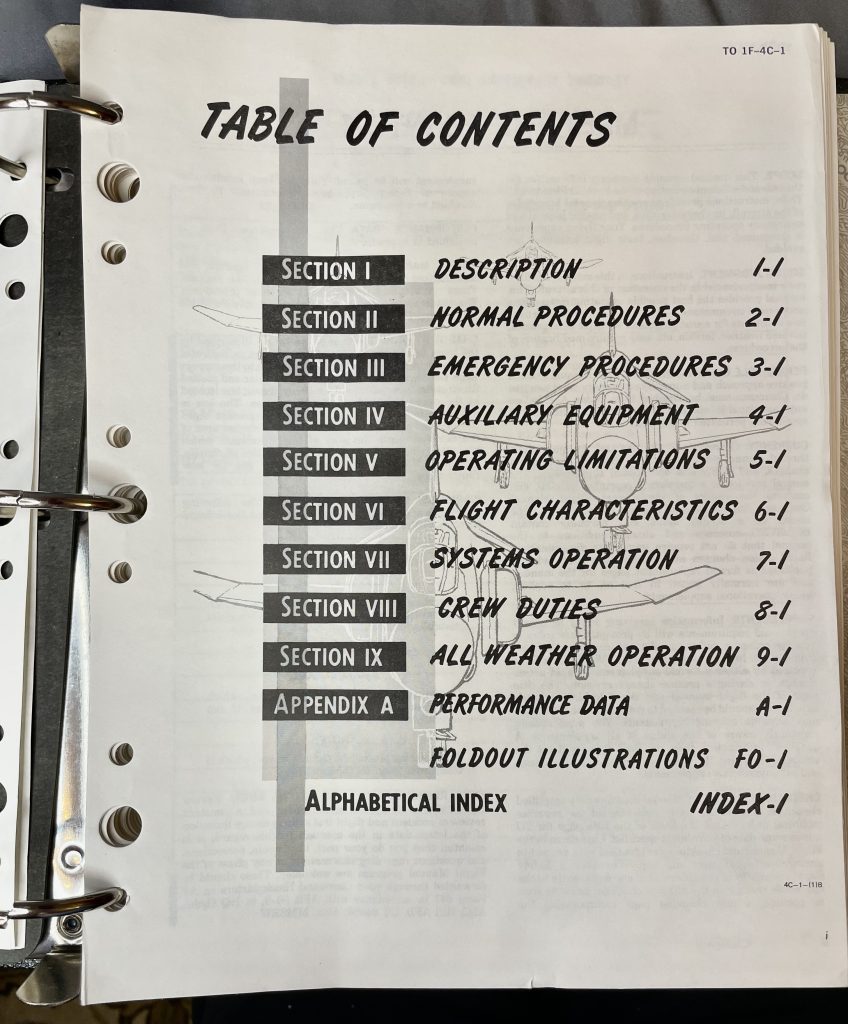 USAF Series F-4C and F-4D Phantom Aircraft Flight Manual 1975 RARE ...